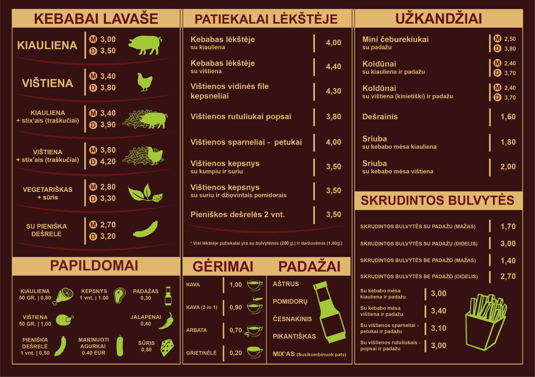 Balsių kebabinė | MENIU