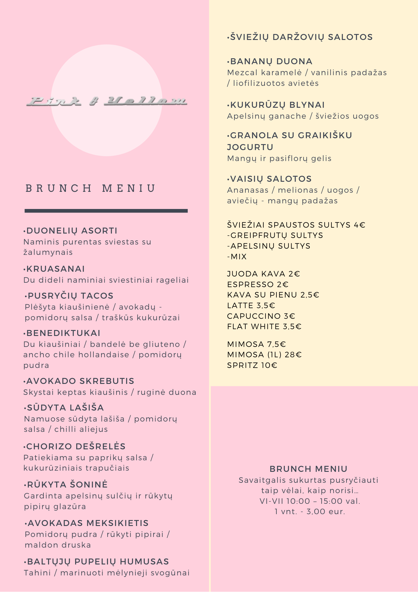 Pink & Yellow | MENIU